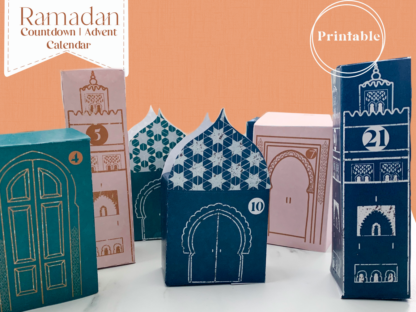 Printable Ramadan Village Advent Calendar | Ramadan Countdown Calendar ...