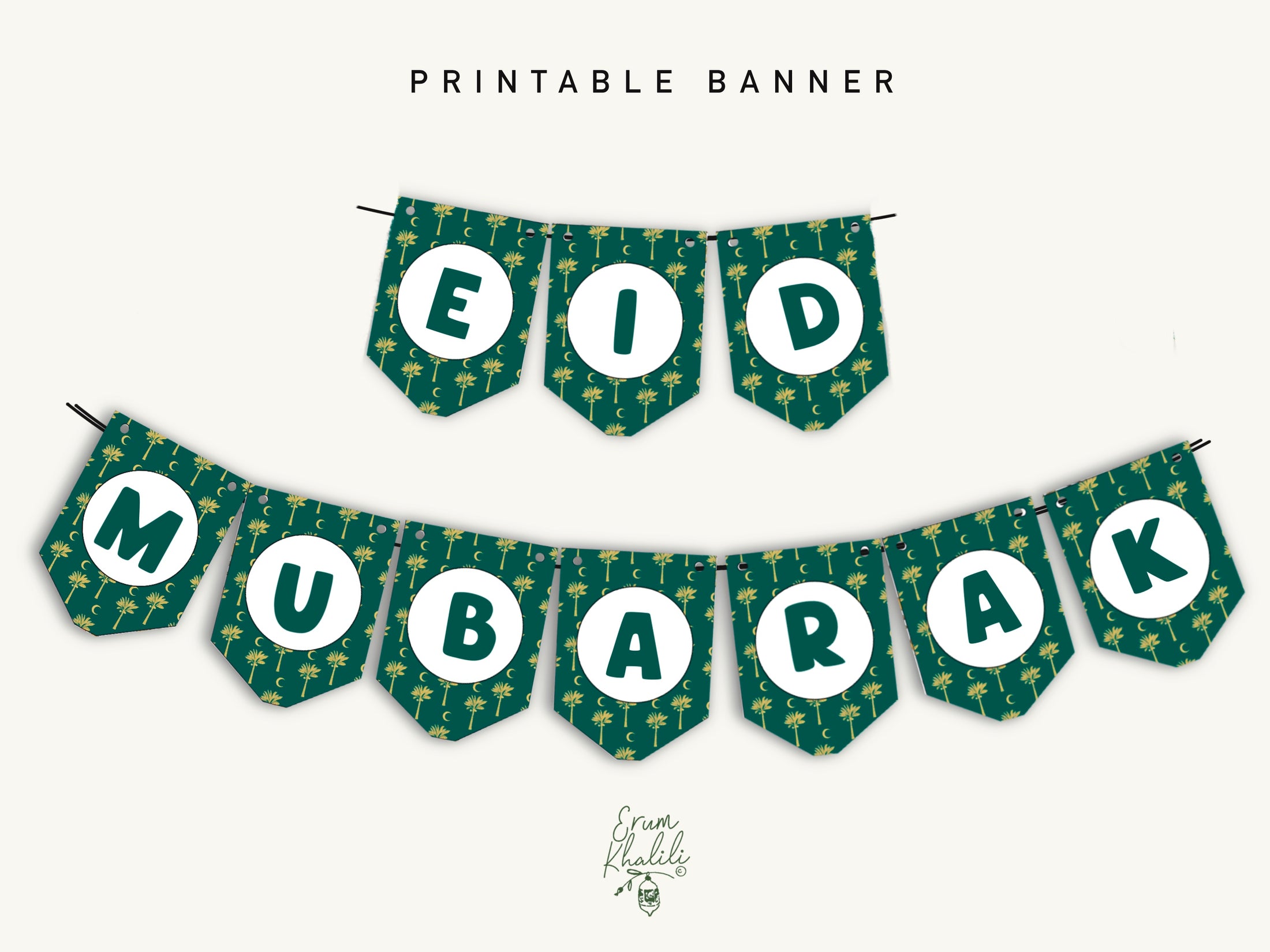 Printable - Ramadan and Eid Dual Purpose Banner - Date Palms – Erum Khalili